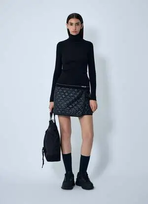 Moncler Ribbed Wool High-neck Sweater - Black