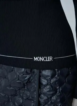 Moncler Ribbed Wool High-neck Sweater - Black