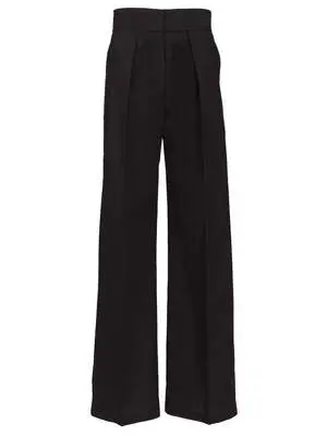 FORTE_FORTE Belted High-waist Pleated Trousers - Blue