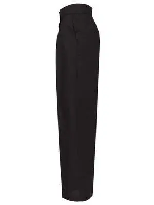 FORTE_FORTE Belted High-waist Pleated Trousers - Blue