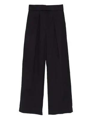 FORTE_FORTE Belted High-waist Pleated Trousers - Blue