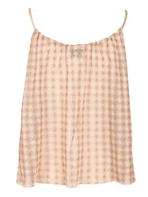 FORTE_FORTE Diamond Jacquard Jersey Crop Top