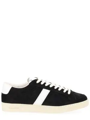 TOM FORD Leather Sneakers With Logo - Black