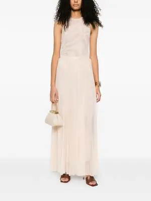FORTE_FORTE Sleeveless Sheer Tulle Bodysuit