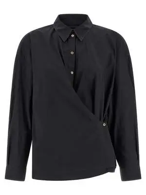LEMAIRE Straight Collar Twisted Shirt - Black