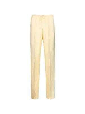 FORTE_FORTE Viscose Twill Drawstring Trousers - White
