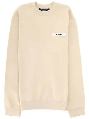 Jacquemus Grosgrain Logo Sweatshirt - Cream
