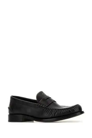 Prada Black Leather Loafers