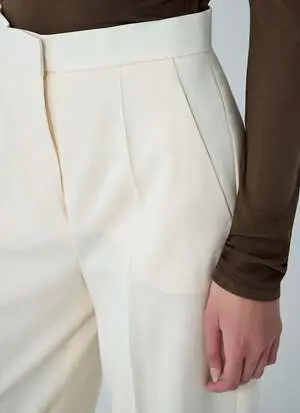 Max Mara High-rise Tailored Wool Grain-de-poudre Pants