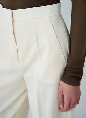 Max Mara High-rise Tailored Wool Grain-de-poudre Pants