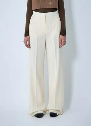 Max Mara High-rise Tailored Wool Grain-de-poudre Pants - Multicolor
