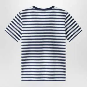 A.p.c. Striped And White Crew-neck T-shirt