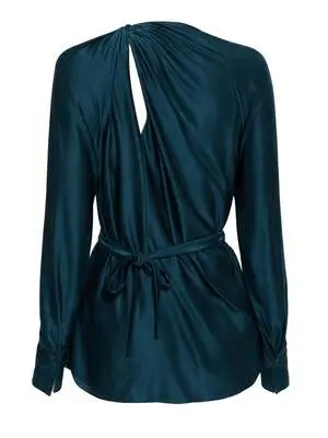 Victoria Beckham Draped Blouse - Black