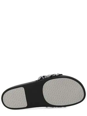 Casablanca Embroidered Slide - Black