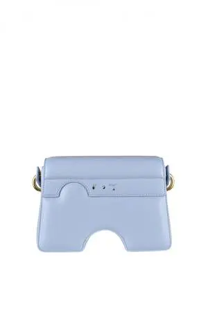 Off-White Leather Shoulder Bag - Blue
