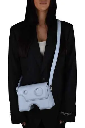 Off-White Leather Shoulder Bag - Blue
