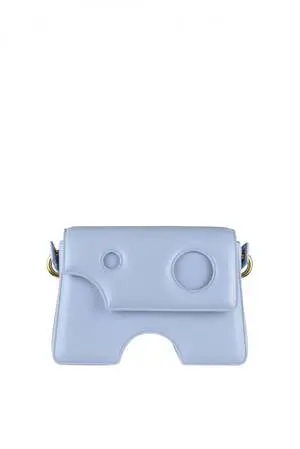 Off-White Leather Shoulder Bag - Blue