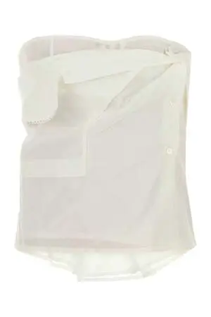 Miu Miu Poplin Top - White