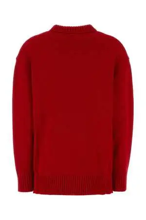 Prada Oversized Wool Sweater With Bow Detail
