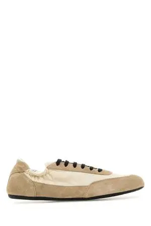 Prada Two-tone Re-nylon And Suede Collapsible Sneakers - Multicolor