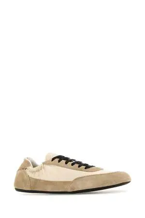 Prada Two-tone Re-nylon And Suede Collapsible Sneakers - Multicolor