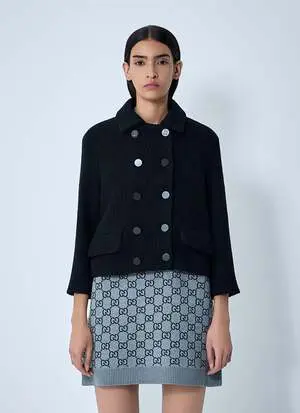 Gucci Wool-blend Jacket With Logo Hardware