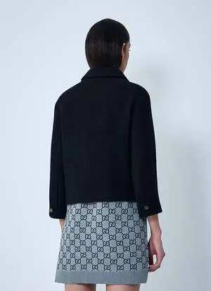 Gucci Wool-blend Jacket With Logo Hardware