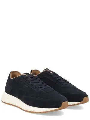 BOSS Vinston Leather Sneakers - Blue