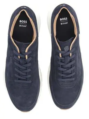 BOSS Vinston Leather Sneakers - Blue