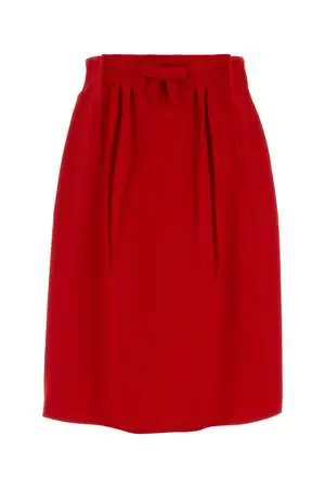 Prada Wool Skirt - Red