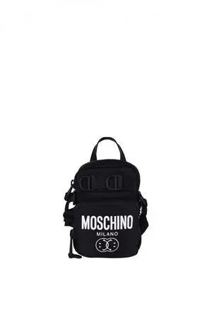 Moschino Canvas Satchel With Printed Logo - Black