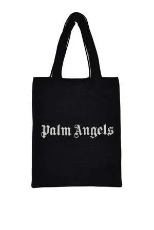 Palm Angels Wool-blend Canvas Tote Bag - Black
