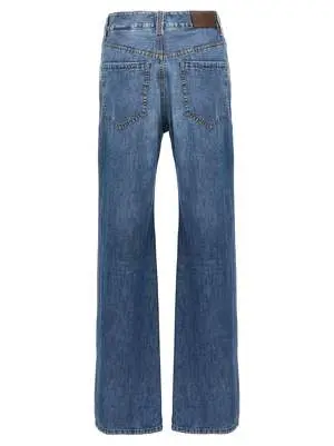 Brunello Cucinelli Straight Leg Jeans With Monile Detail - Blue