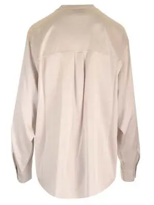 FORTE_FORTE Long Sleeve Mandarin Collar Shirt