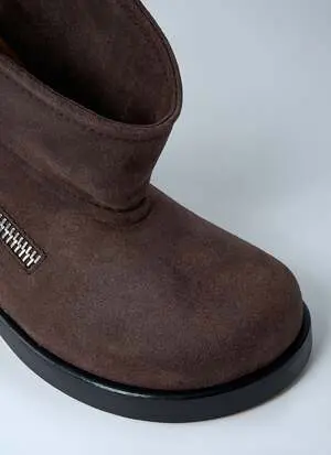 JW Anderson Suede Biker Boots - Brown