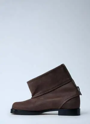 JW Anderson Suede Biker Boots - Brown