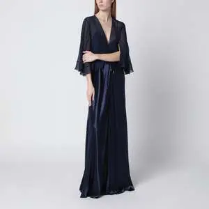 Alberta Ferretti Long Semi-transparent Viscose Dress