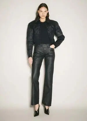MUGLER Waxed Straight Leg Pants