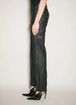 MUGLER Waxed Straight Leg Pants