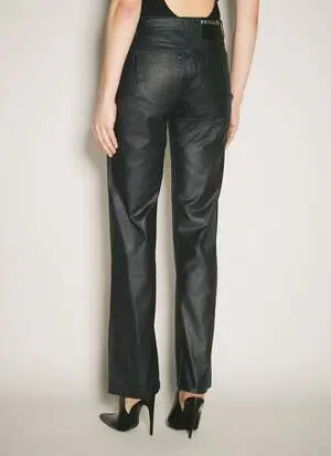 MUGLER Waxed Straight Leg Pants