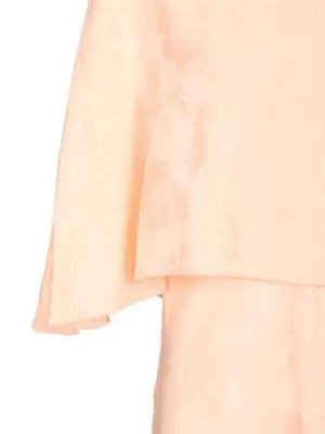 FORTE_FORTE Fluid Bouquet Jacquard Bias Maxi Dress With Cape Effect - Multicolor