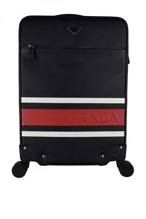 Prada Saffiano Leather Cabin Suitcase - Black