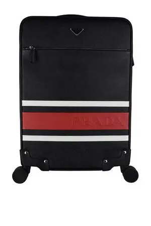 Prada Saffiano Leather Cabin Suitcase - Black