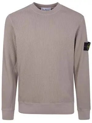 Stone Island Crewneck Sweatshirt With Logo Patch
