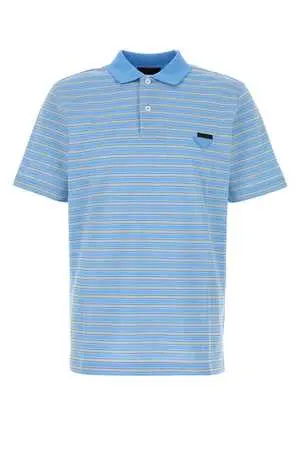 Prada Embroidered Piquet Polo Shirt
