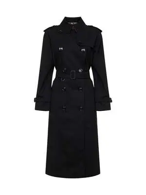 Burberry Black Heritage Waterloo Long Trench Coat - Multicolor