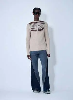 Rick Owens Distressed Wool-blend Knit Top