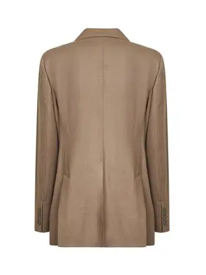 Max Mara Tobacco Stretch Cashmere Harald Blazer - Multicolor