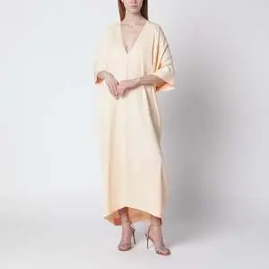 Alberta Ferretti Long Caftan Dress With V-neck - Pink