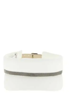 Brunello Cucinelli Monile Visor - White